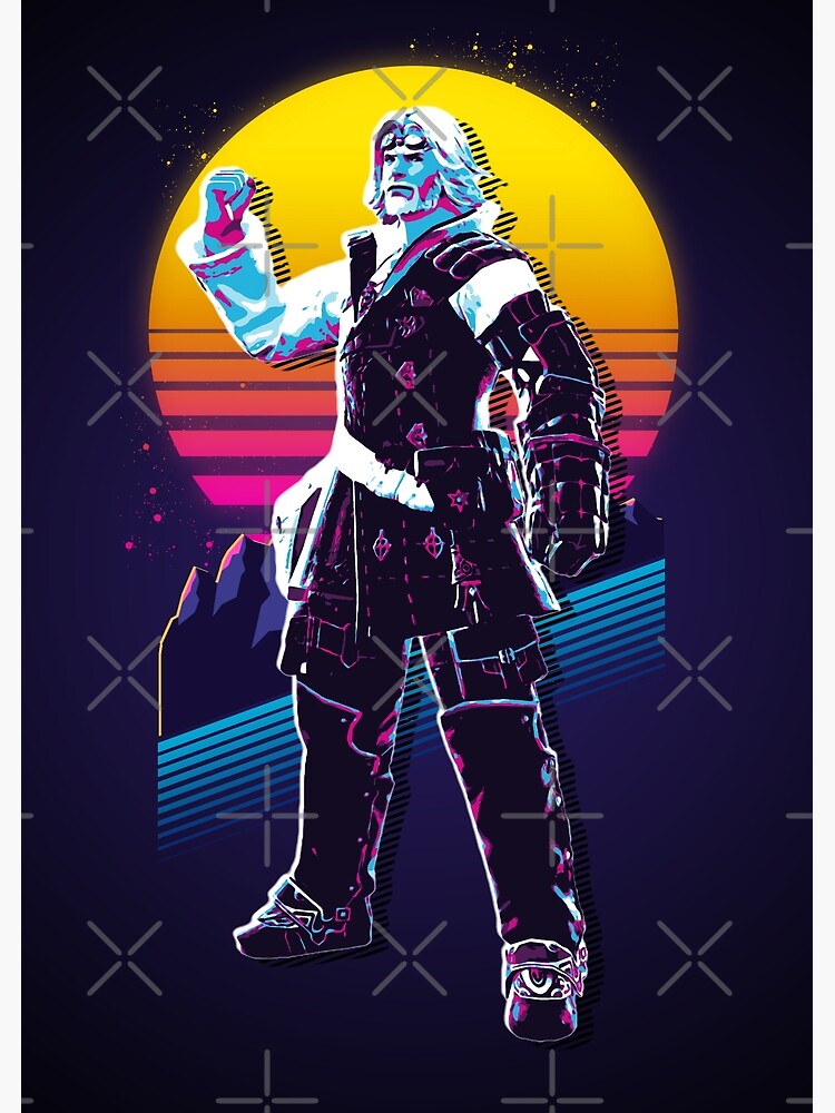 Cid Ffxiv 80s Retro Poster For Sale By Myretroart Redbubble