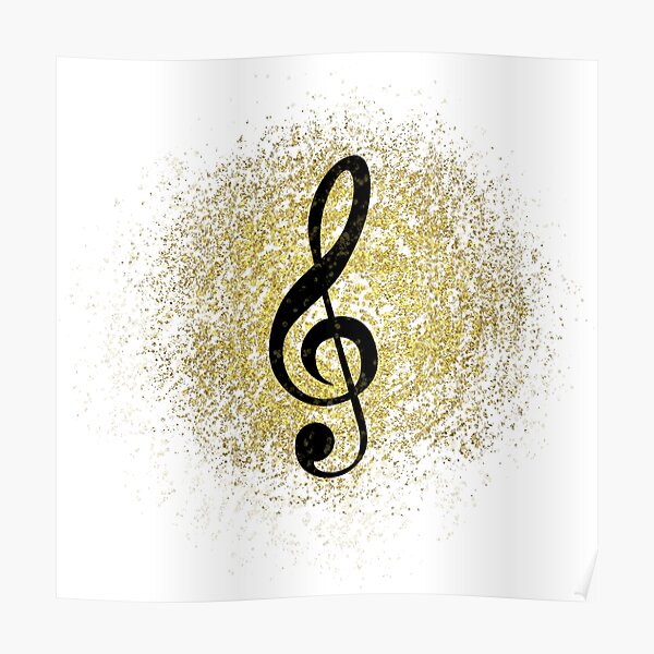 "Treble clef" Poster for Sale by Moonlight-Art- | Redbubble