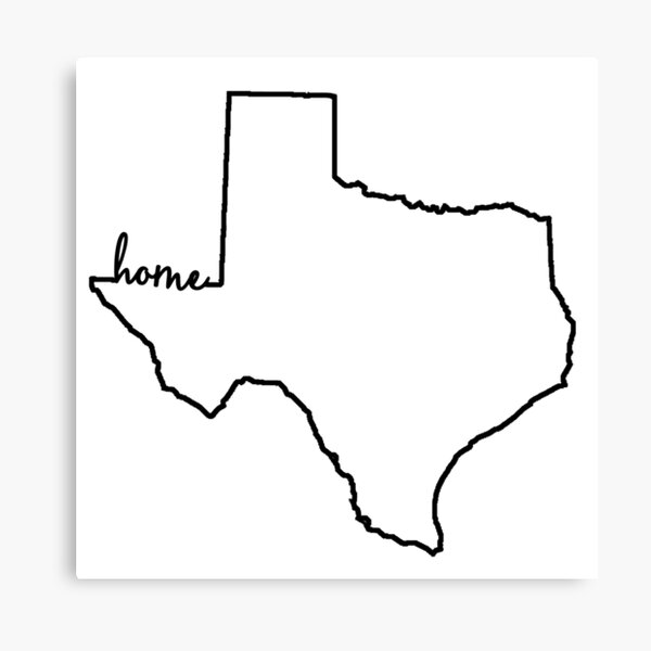 "Texas Home Outline" Canvas Print for Sale by ohioinspired | Redbubble