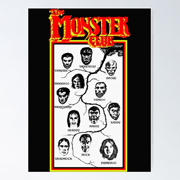 "The Monster Club Classic" Poster for Sale by Matthewber | Redbubble