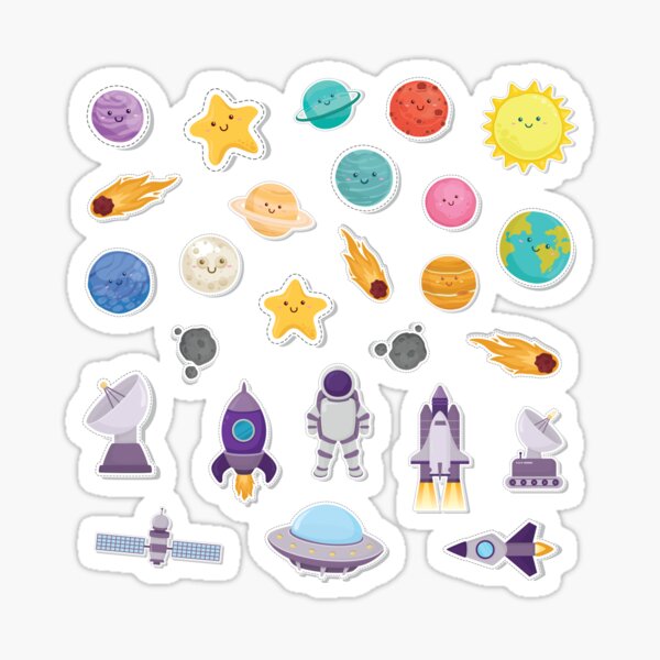 "Space Adventure Stickers Full Pack" Sticker by Printedarts | Redbubble