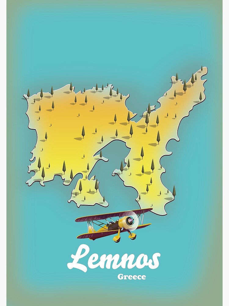 "Lemnos Greece map" Poster for Sale by vectorwebstore | Redbubble