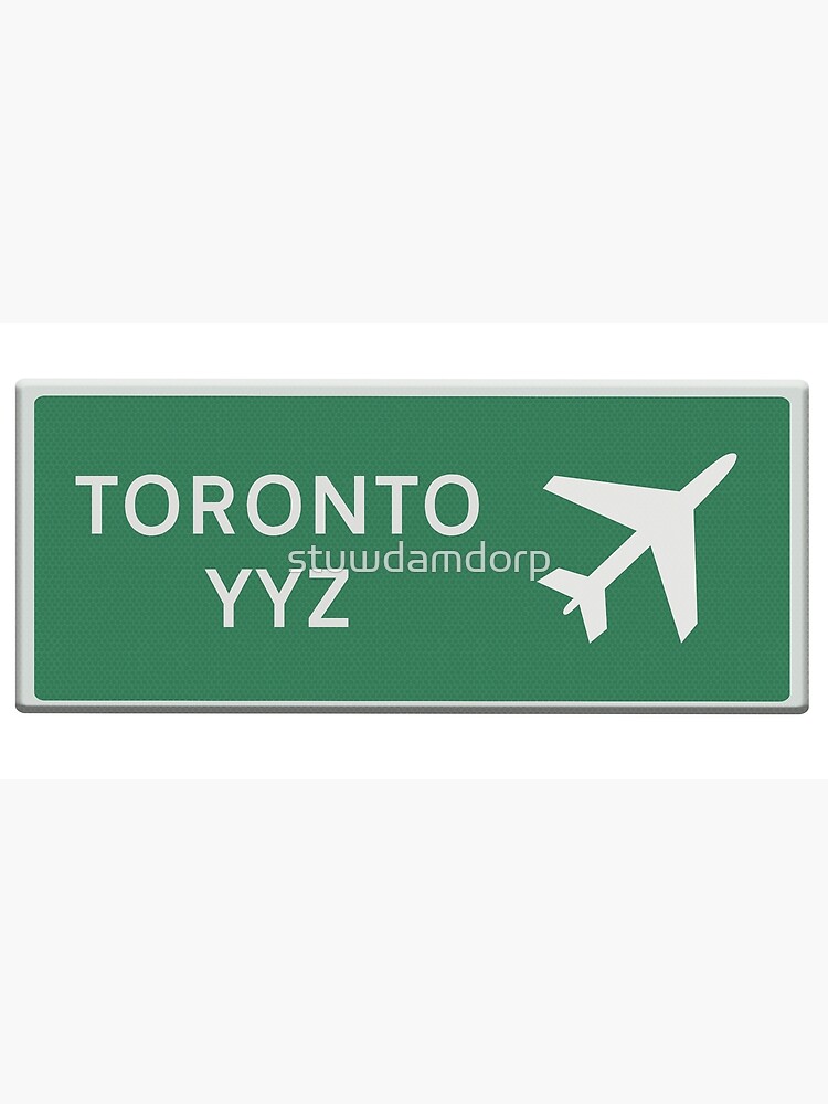 "Road sign for Toronto YYZ airport. " Photographic Print for Sale by ...
