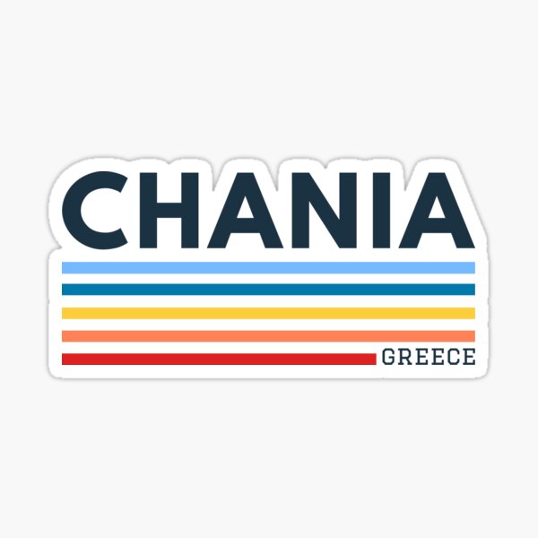 "Chania Greece" Sticker by europelines | Redbubble