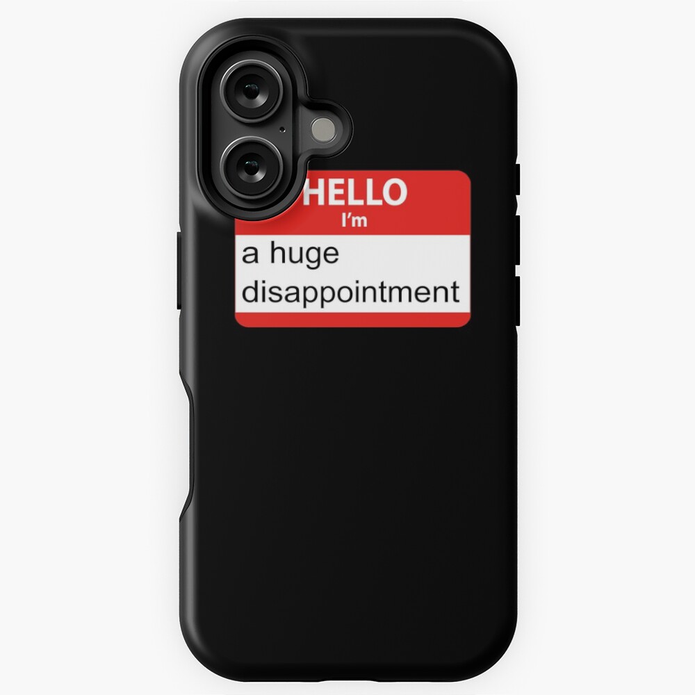 "Hello I'm a huge disappointment" Sticker for Sale by Mile | Redbubble