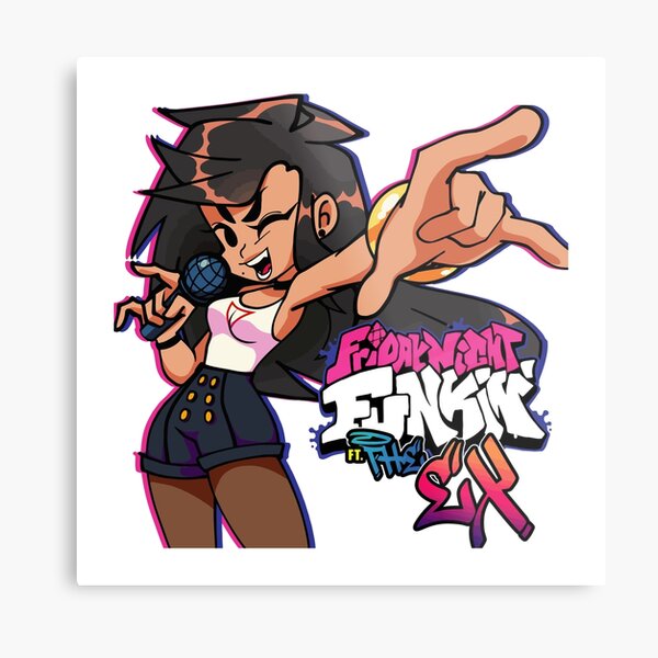 "FNF friday night funkin fnf ex mod ayana -mod ex" Metal Print for Sale ...