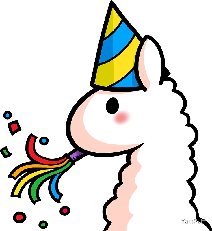 Happy Birthday Llama Stickers By Yampuff Redbubble 