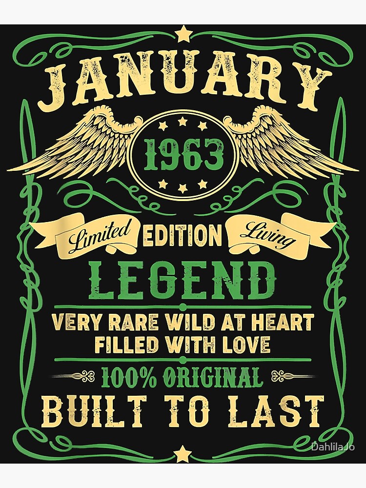 January 59th Birthday Art Prints for Sale | Redbubble