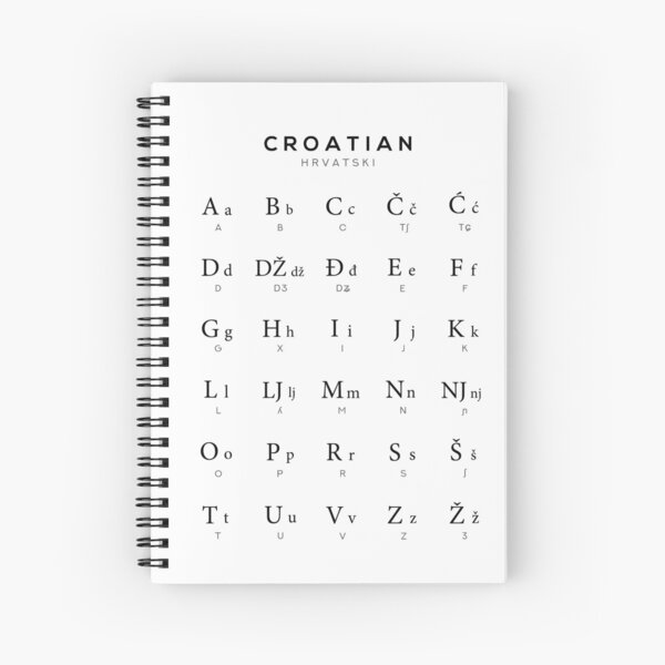 "Croatian Alphabet Chart, Croatia Language Chart, White" Journal for ...