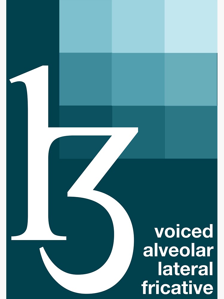 Ipa ɮ Voiced Alveolar Lateral Fricative Postersticker Sticker For Sale By Dumpingcore Redbubble 