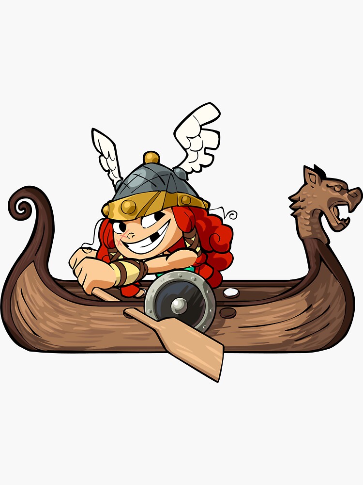 "Brawlhalla Langskip Viking Barbara" Sticker for Sale by ADEDIGATO ...