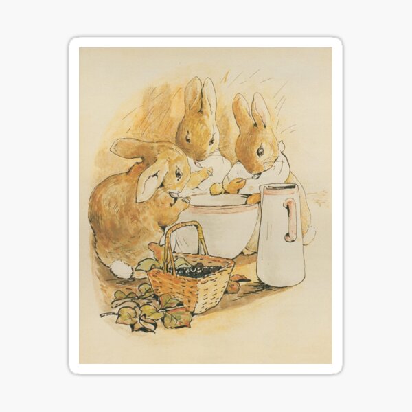 "Flopsy, Mopsy and Cottontail - from Peter Rabbit" Sticker by RickE ...