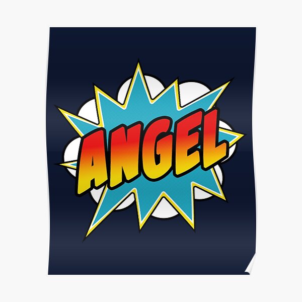 Póster «Niños Angel Comic Book Nombre de superhéroe» de Rixta82 | Redbubble
