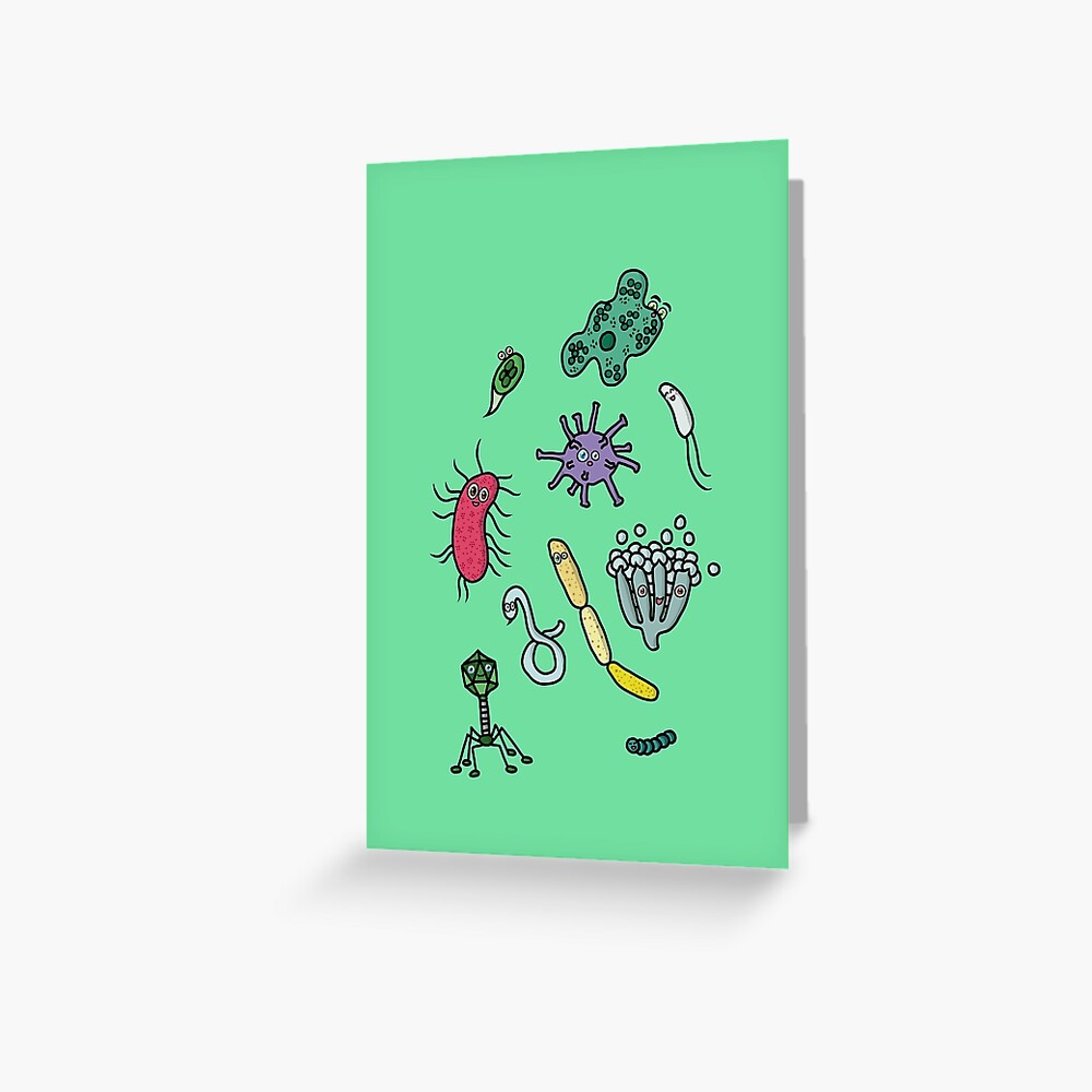 "Cute Microbiology 2" Greeting Card for Sale by Sheeta | Redbubble