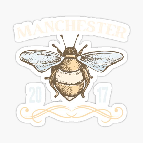 "Vintage Manchester worker bee the symbol of Manchester 2017" Sticker ...