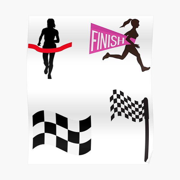 "finishline Sticker pack" Poster for Sale by ma7lo | Redbubble