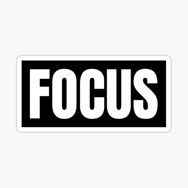 "Focus" Sticker for Sale by BWPExposure | Redbubble