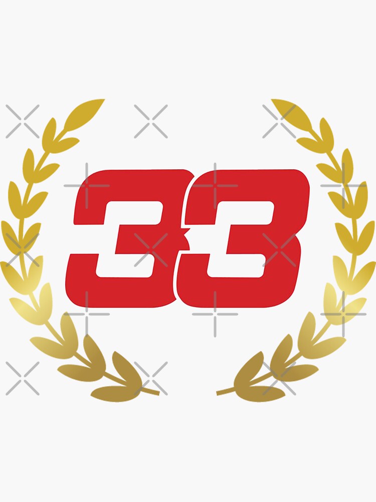 "Max Verstappen 33 World Champion" Sticker for Sale by larsmeijer11 ...