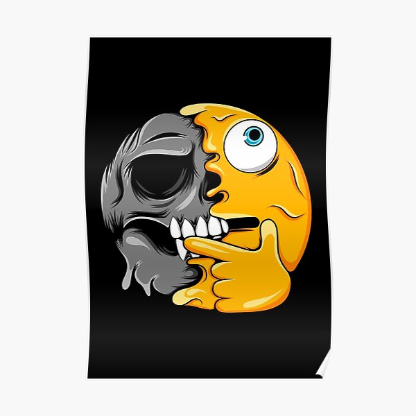 "Thinker Zombie Emoji" Poster for Sale by D3monic | Redbubble