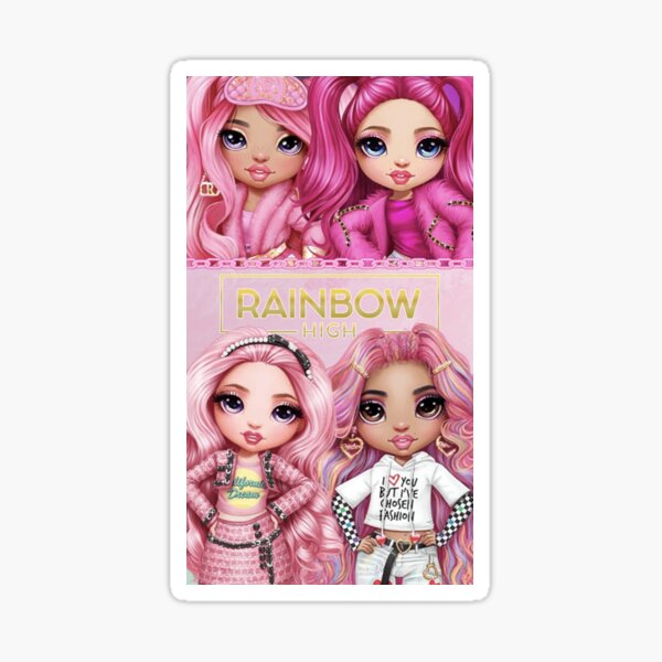 "Rainbow High Pretty in Pink" Sticker by BreannaRobin | Redbubble