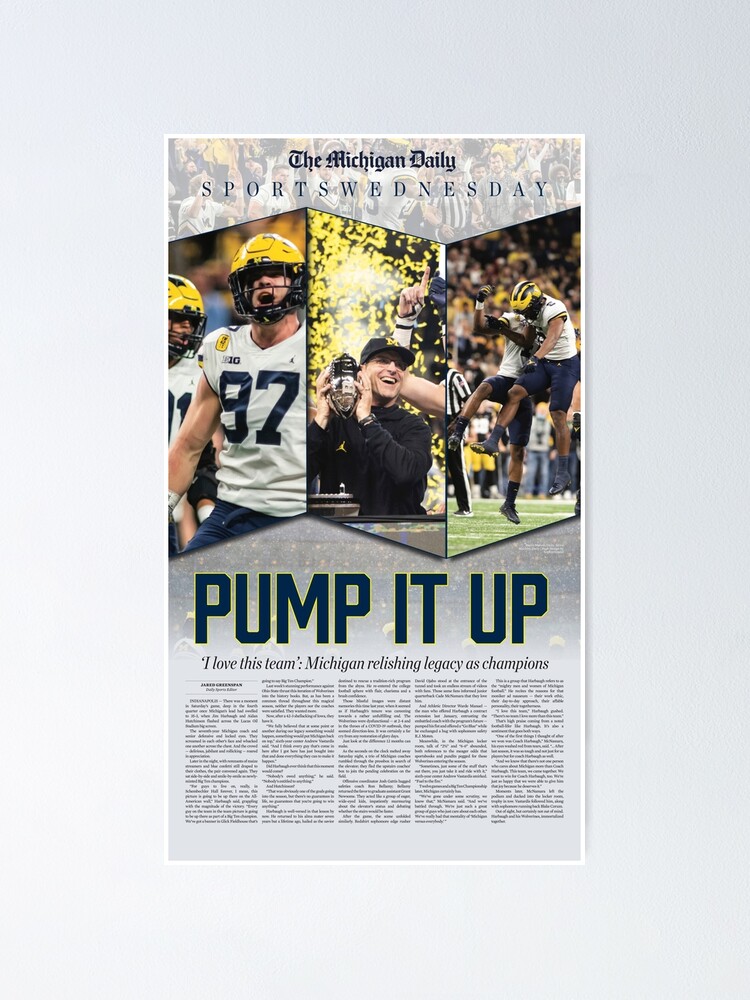 "12/8 The Michigan Daily Back Cover" Poster for Sale by michigan-daily ...