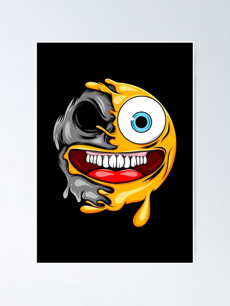 "Grinning Zombie Emoji" Poster for Sale by D3monic | Redbubble