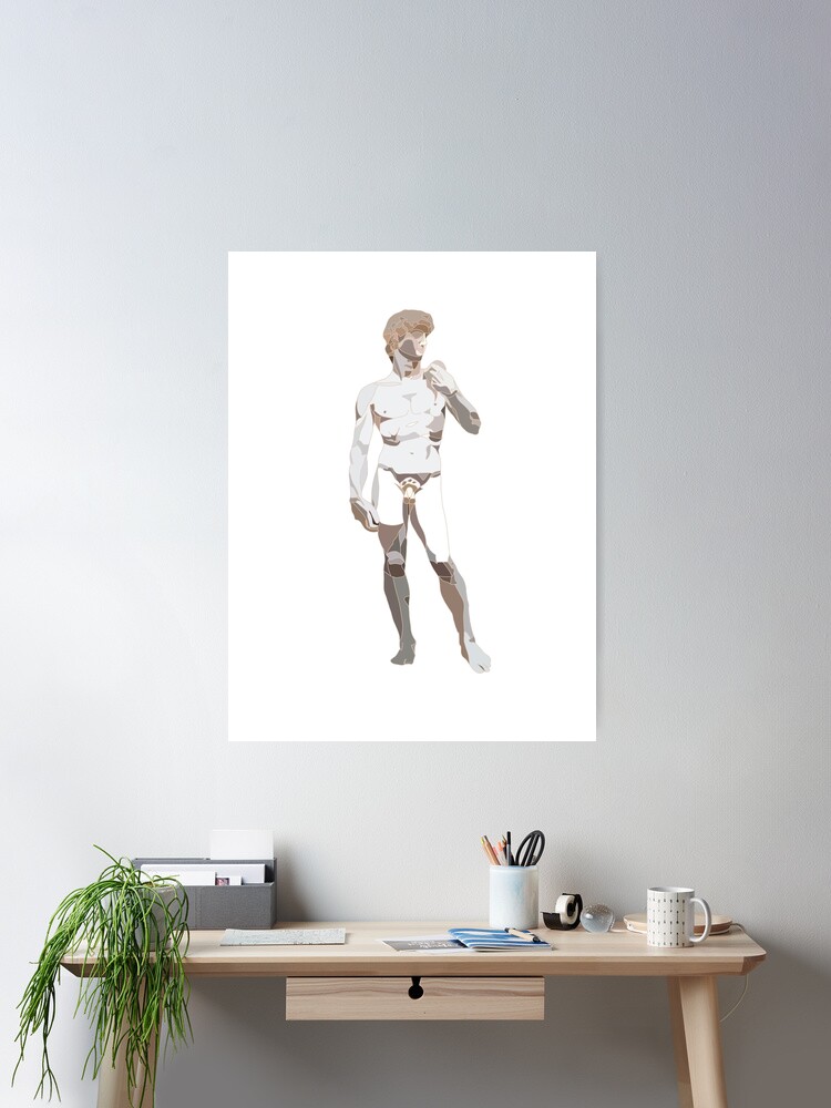 "Minimalist Statue of David" Poster for Sale by nklsketches | Redbubble