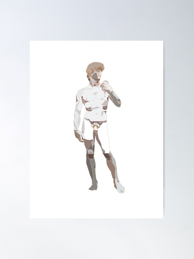 "Minimalist Statue of David" Poster for Sale by nklsketches | Redbubble