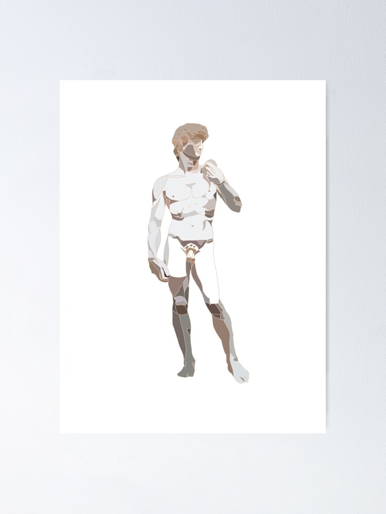 "Minimalist Statue of David" Poster by nklsketches | Redbubble