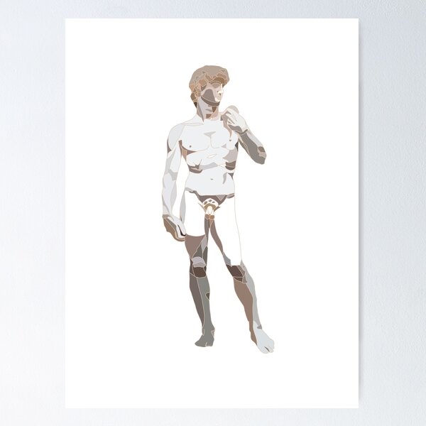 "Minimalist Statue of David" Poster for Sale by nklsketches | Redbubble