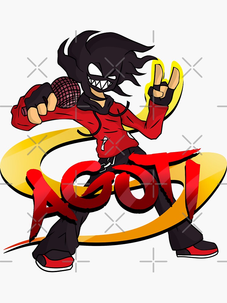 Pegatina «nuevo AGOTI fnf mod personaje Graffiti» de AbrekArt | Redbubble