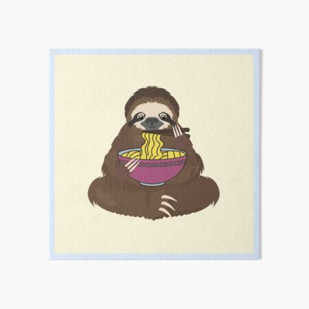 "Japanese Anime Sloth Kawaii Sloth Cute Sloth and Japanese Noodles ...