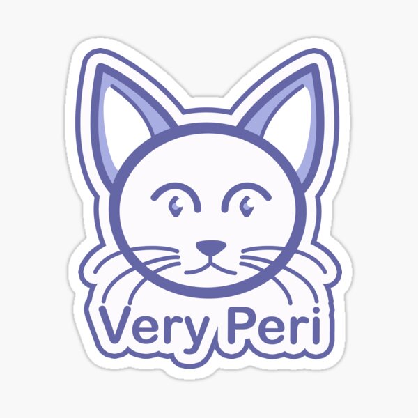 " Very Peri Cat - Pantone 2022 Color of the Year" Sticker for Sale by ...