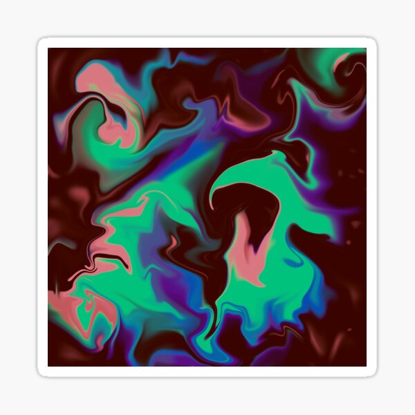 "Cosmic Space Turquoise Blue" Sticker by Quoppidou | Redbubble