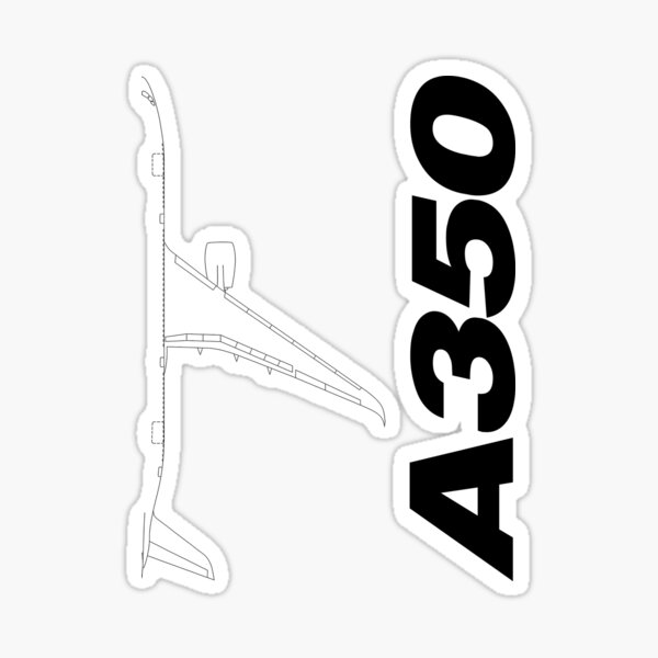 "Airbus A350 Top View" Sticker for Sale by magazinecombate | Redbubble