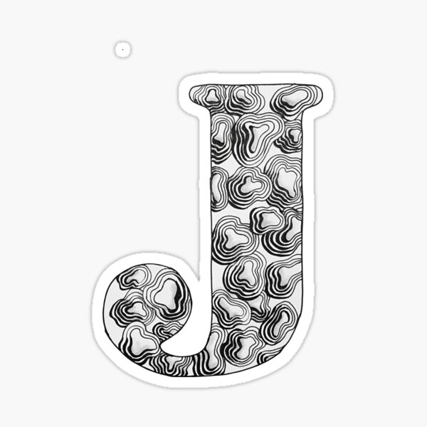 "Big Block Letter J" Sticker for Sale by mikilevran | Redbubble