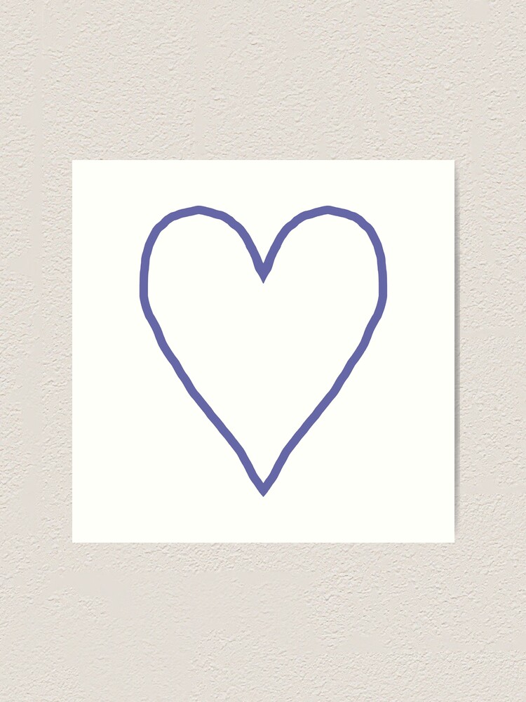 "Pantone Color of the Year 2022 Very Peri Periwinkle Blue Heart Line ...