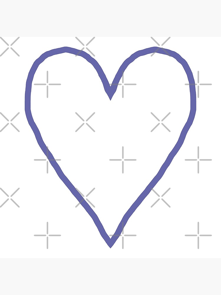"Pantone Color of the Year 2022 Very Peri Periwinkle Blue Heart Line ...