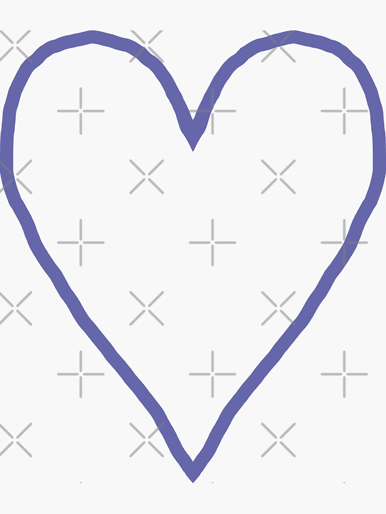 "Pantone Color of the Year 2022 Very Peri Periwinkle Blue Heart Line ...