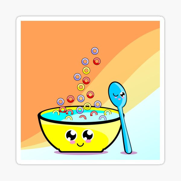 "The Breakfast Pals - Cereal!" Sticker for Sale by VectorRapper | Redbubble