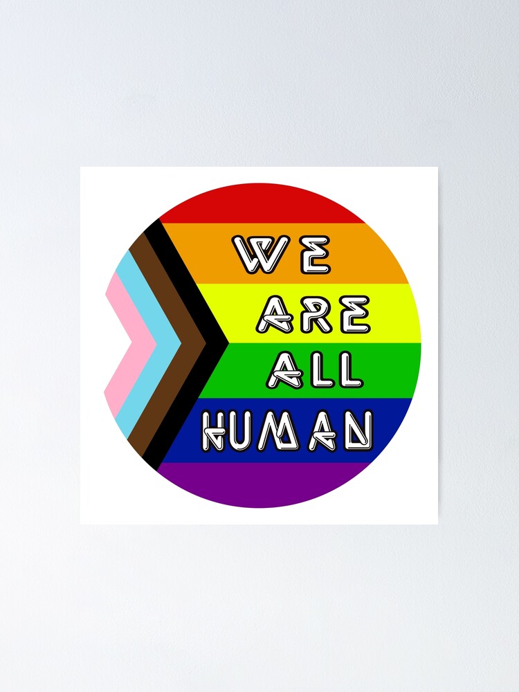 "My rainbow we are all human drawing" Poster for Sale by Blondiabshop ...