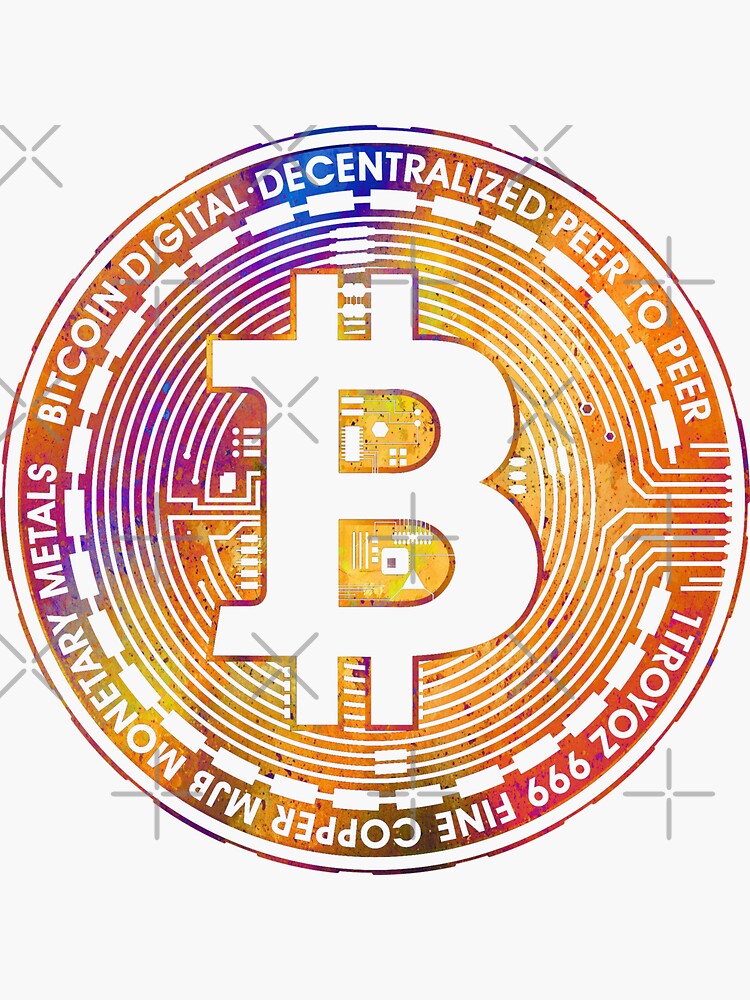 "Bitcoin Currency v2" Sticker by RafaelLima7 | Redbubble