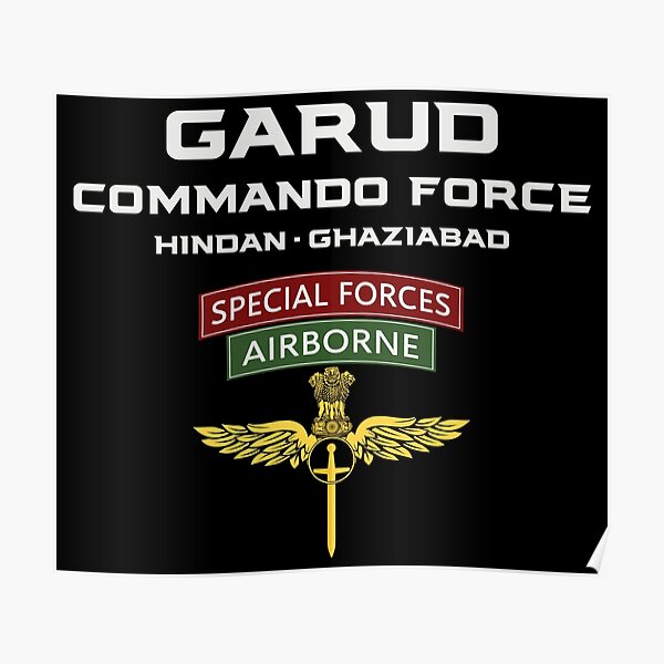 "Garud Commando Force Indian Special Force Emblem 1357" Poster by ...