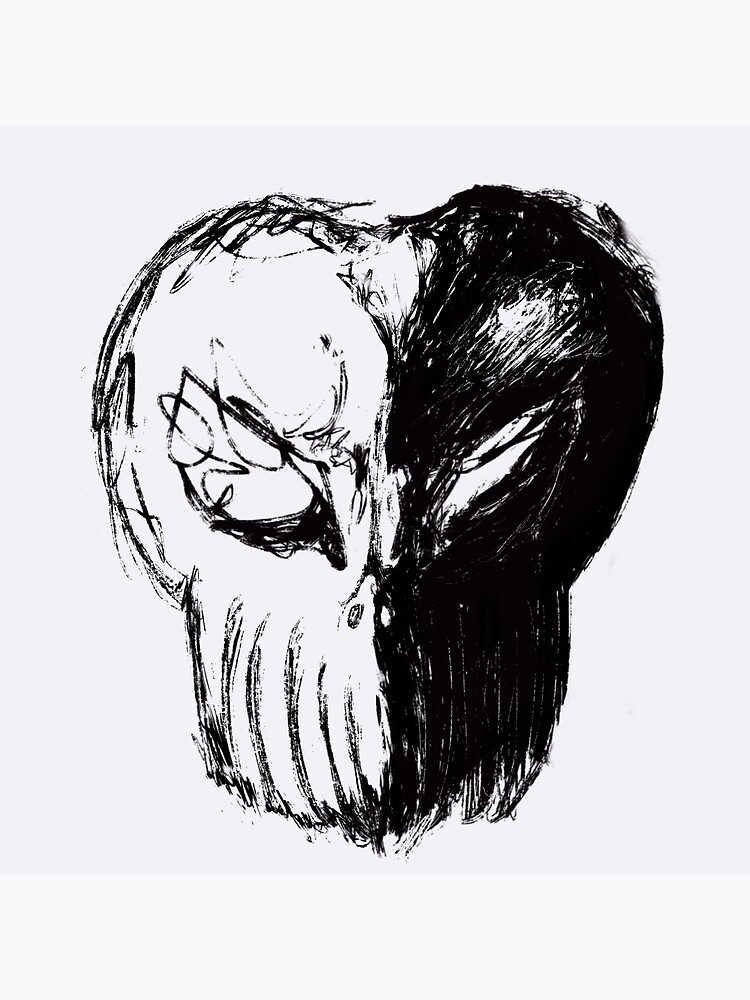 "Two Face Skull" Sticker for Sale by carbag | Redbubble