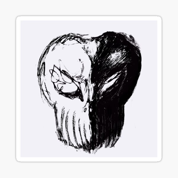 "Two Face Skull" Sticker for Sale by carbag | Redbubble