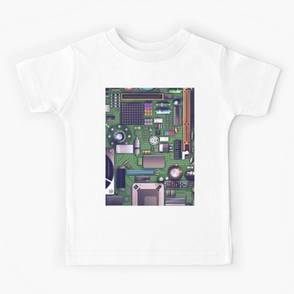 "Motherboard PCB Printed Circuit Board" Kids T-Shirt by giuseppefontana ...