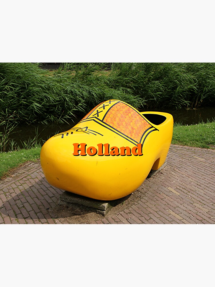 "Holland: giant yellow clog" Sticker for Sale by FranWest | Redbubble