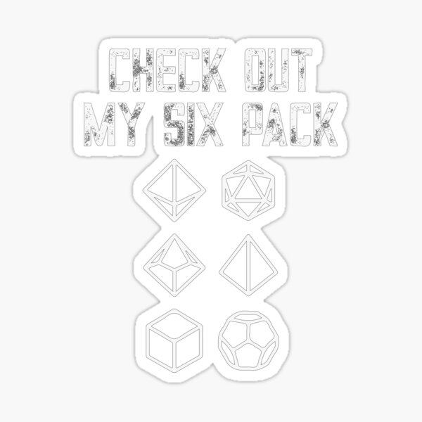 "Check Out My Six Pack" Sticker by Theparticular | Redbubble