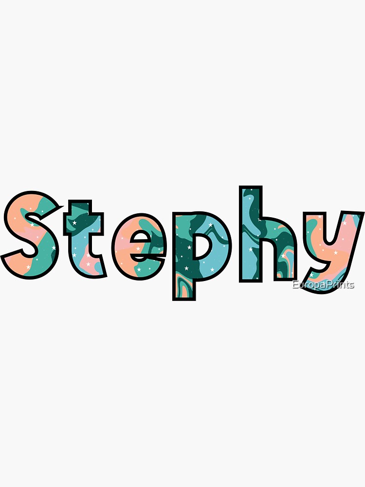 "Stephy Custom Name " Sticker for Sale by EuropaPrints | Redbubble