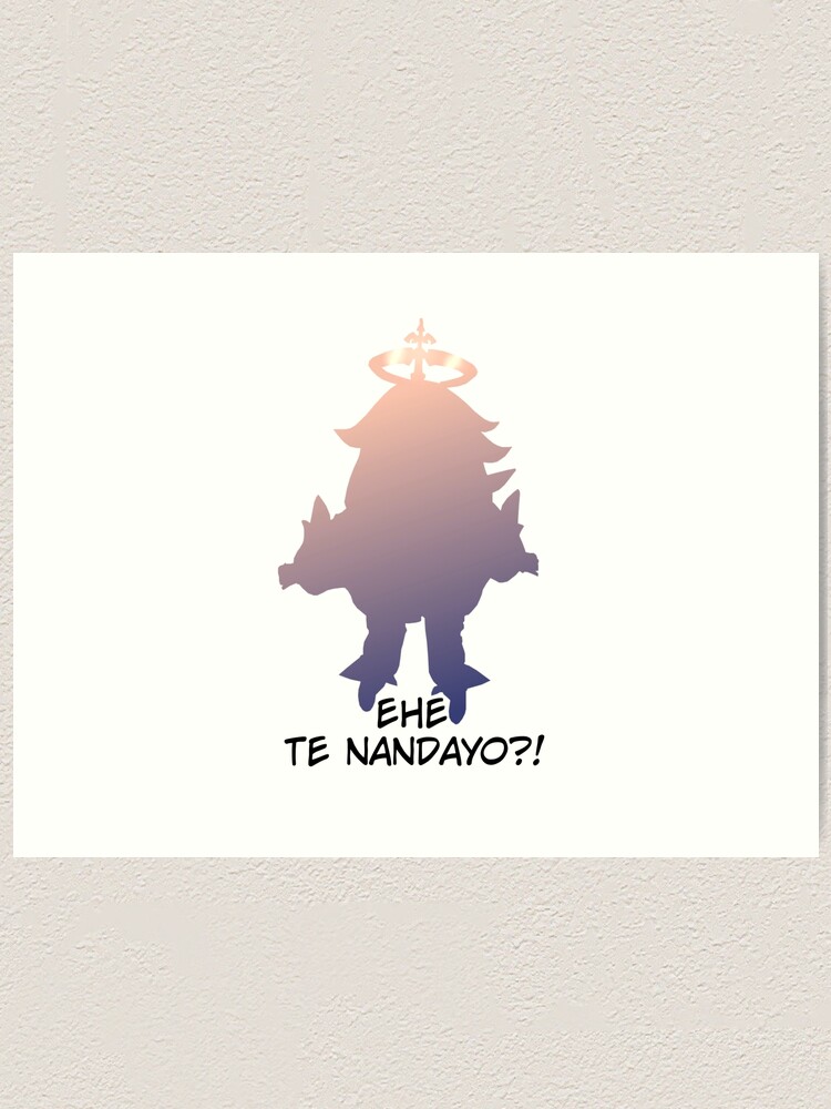 "Paimon Silhouette Ehe Te Nandayo " Art Print by Karucchi | Redbubble